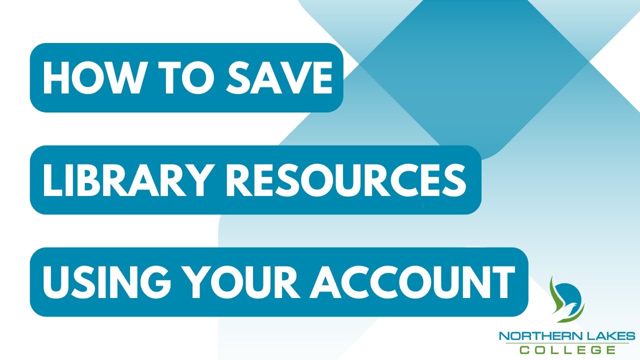 How to Save Library Resources using Your NLC Library Account - YouTube