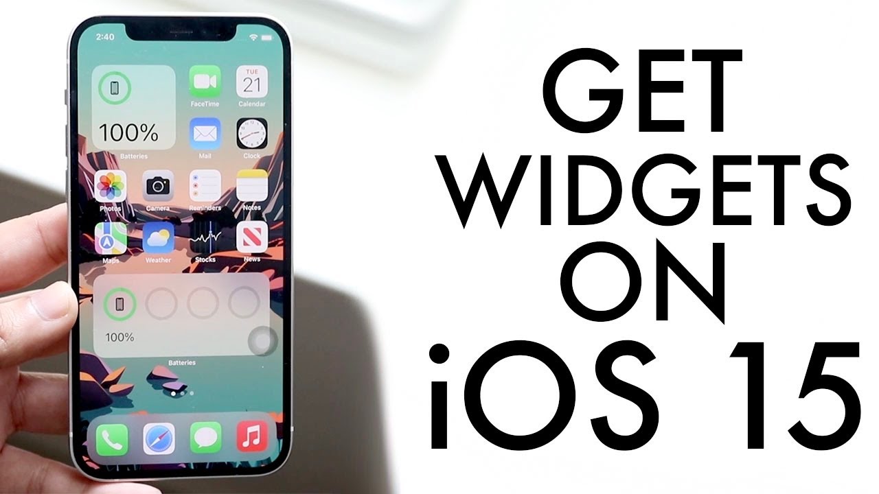 How To Get Widgets On iOS 15 - YouTube