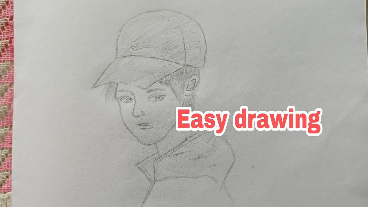 How To Draw A Boy With Cap For Beginners || Easy Drawing || Pencil ...