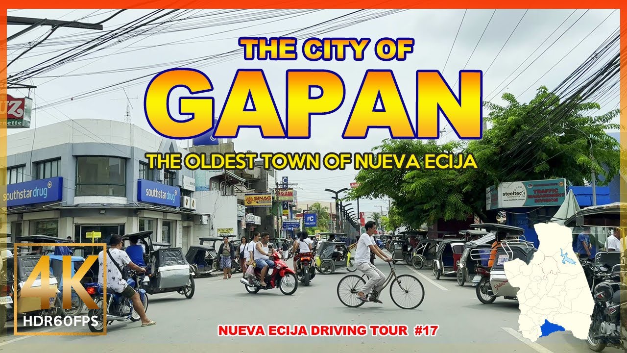 Driving on the busy streets of the City of Gapan in Nueva Ecija ...