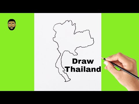 How To Draw Map Of Thailand step by step - YouTube