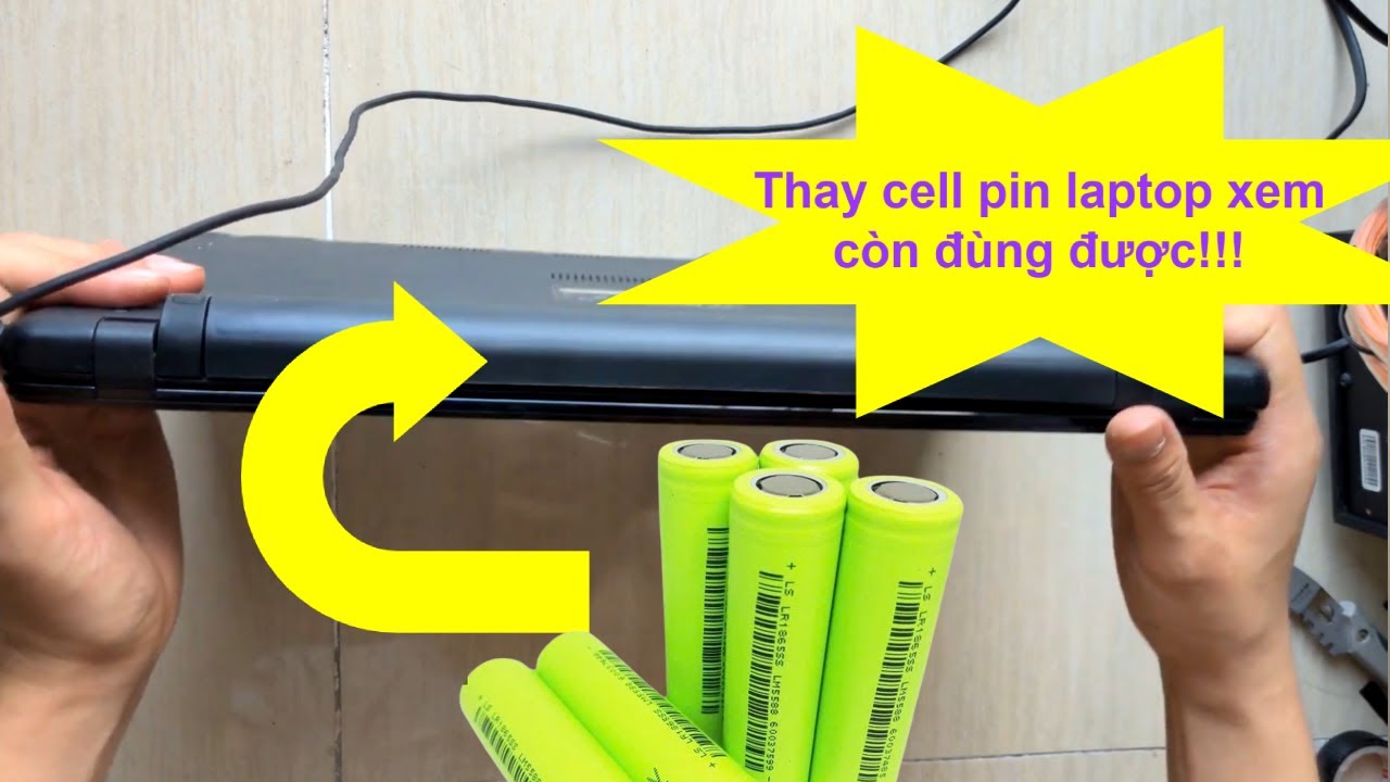 Thay cell pin laptop - YouTube