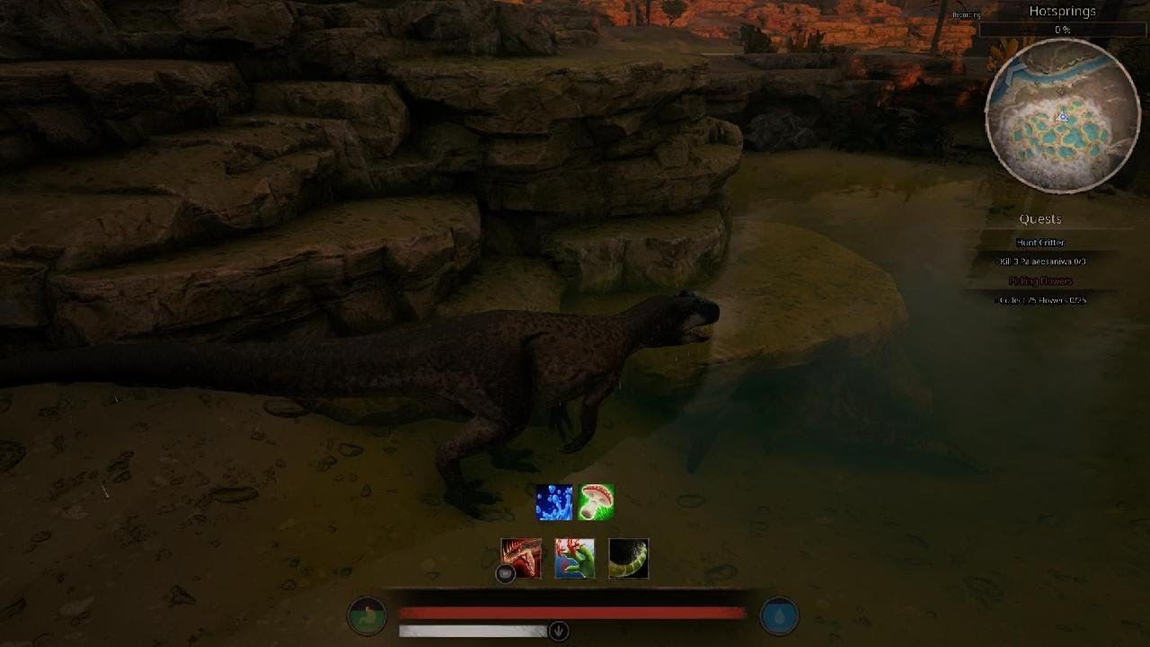 Path of Titans: Allosaurus hunts Sub-Adult Ampelosaurus - YouTube