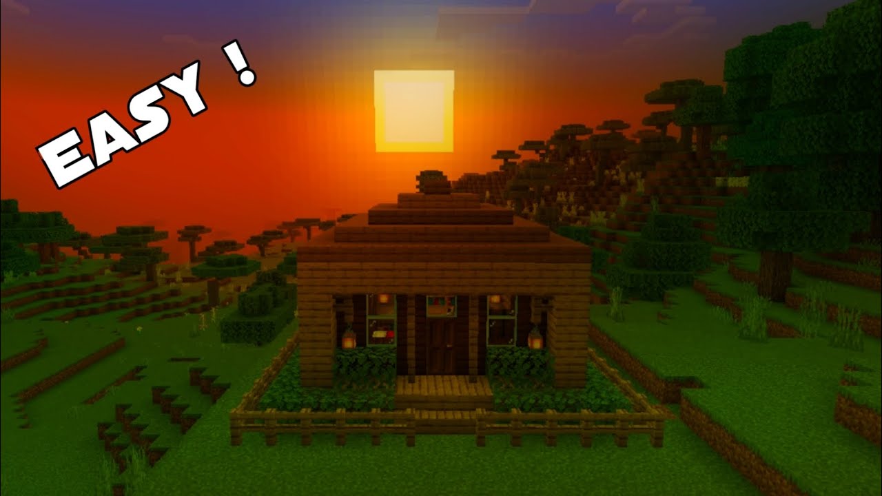 how to make minecraft easy starter house 🏠| minecraft house tutorial 🤫 ...