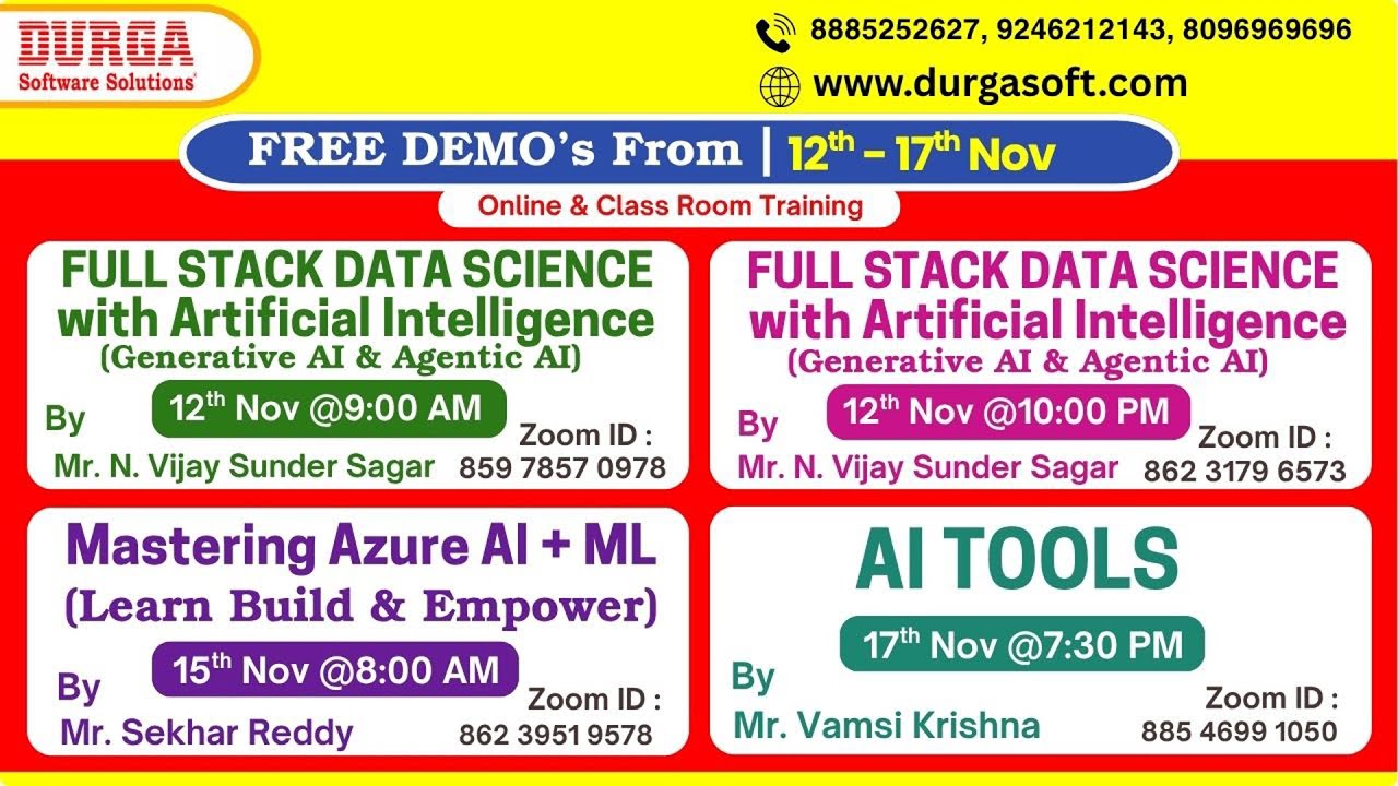 New Batches in Online & Class Room Training @ DURGASOFT - YouTube