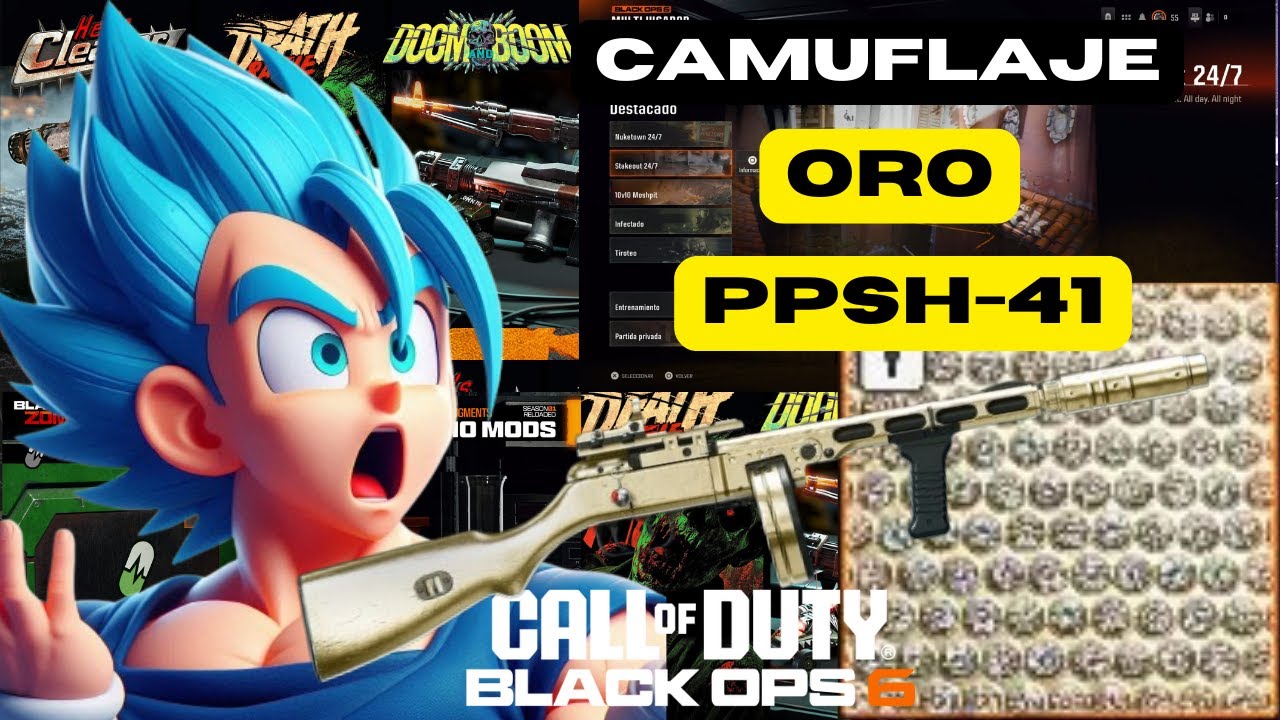 ¡COMO DESBLOQUEAR el CAMO ORO en la PPSH 41 de BLACK OPS 6 #warzone # ...