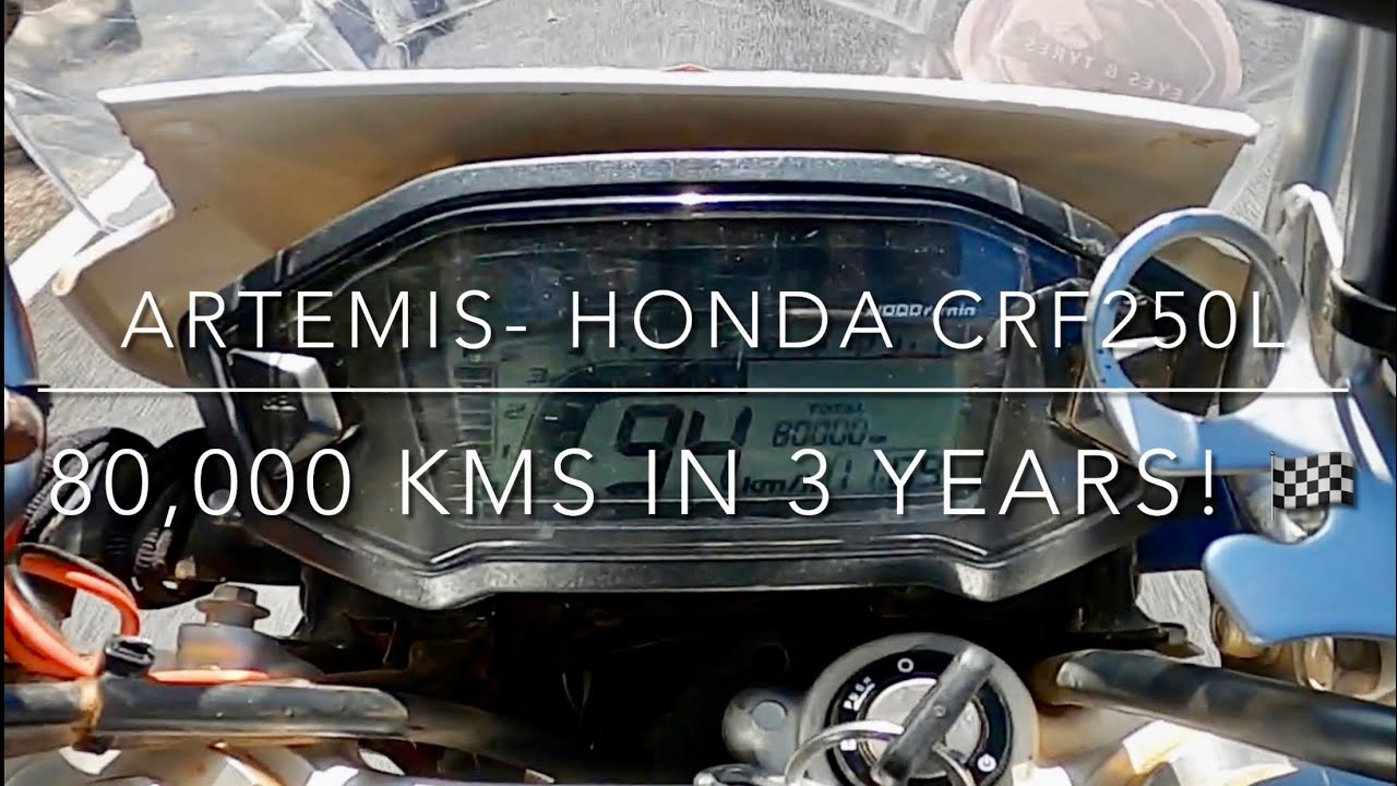 Artemis Honda CRF250L- 80,000km milestone! Yeeeee haaaa! - YouTube