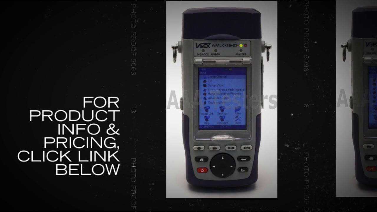 VeEX VePAL CX150-D3+ CATV Cable Analyzer - YouTube