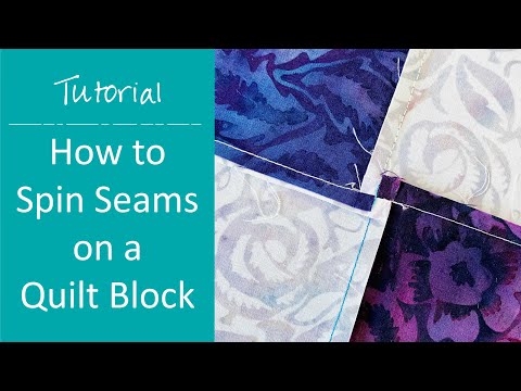 How to Spin Seams on Quilt Block Tutorial - YouTube