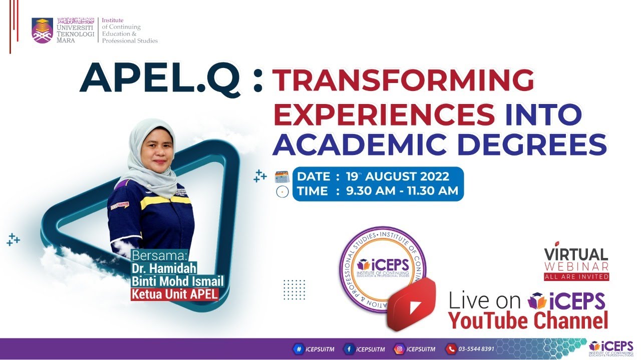 APEL Q : TRANSFORMING EXPERIENCES INTO ACADEMIC DEGREES - YouTube