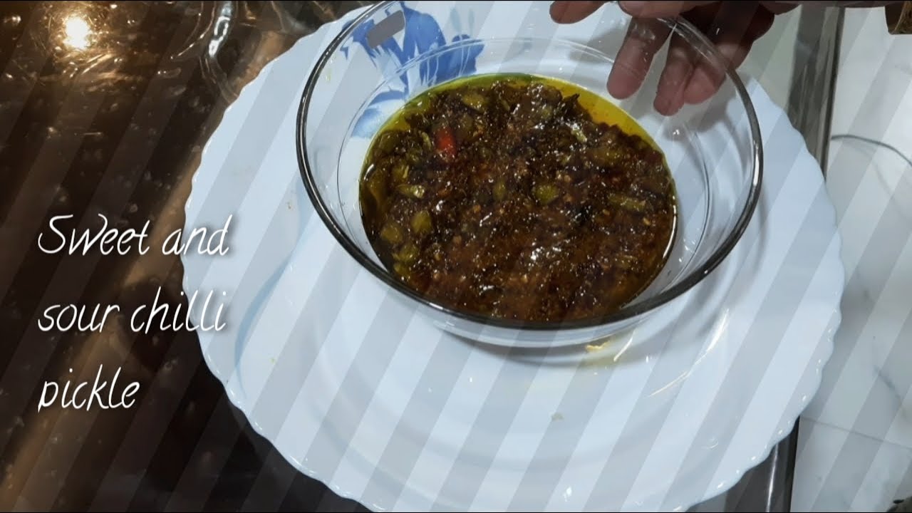 Delicious recipe of sweet and sour chilli pickle - YouTube