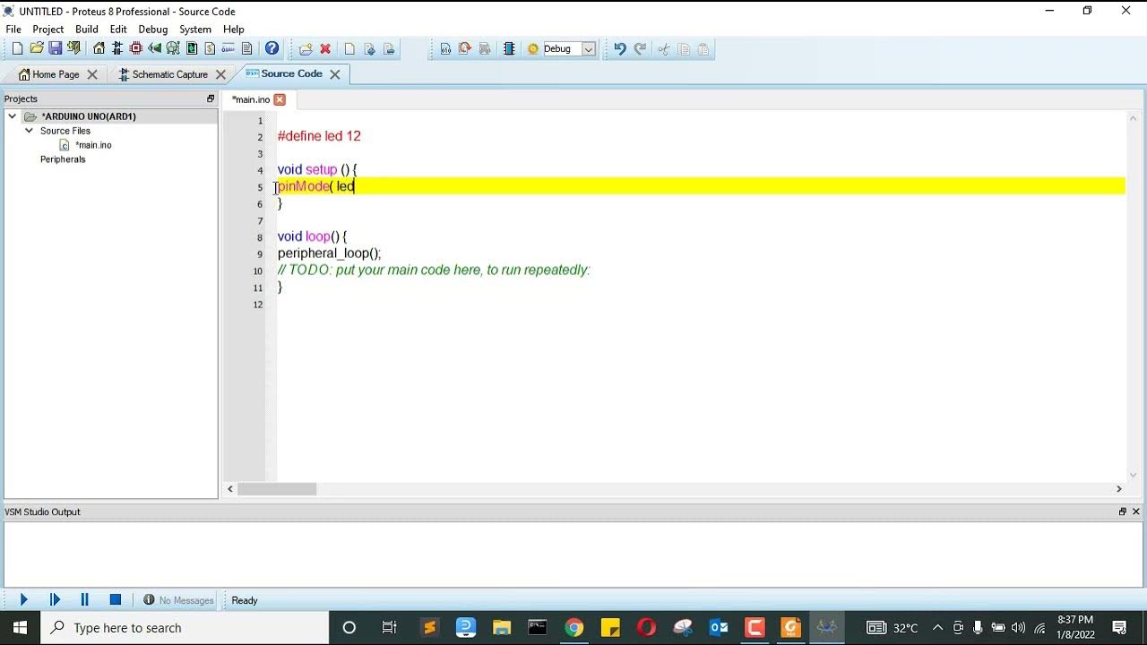Arduino project simulation using proteus (No IDE required) write the ...