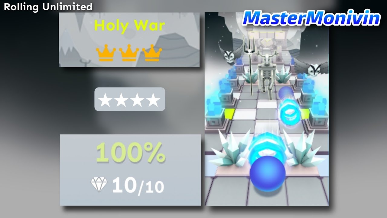 「Rolling Unlimited」Holy War ★★★★ | Rolling Sky Edit | MasterMonivin ...