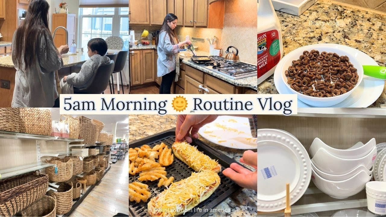 MY 5AM BUSY MORNING 🌞 ROUTINE | PRODUCTIVE MORNING ROUTINE VLOG| ⛅️ ...