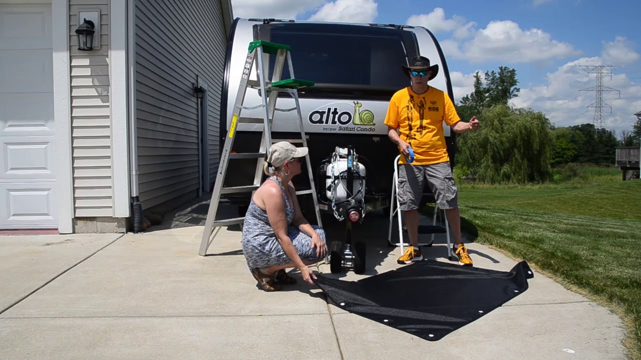 Magna Shade Install on our Alto trailer - YouTube