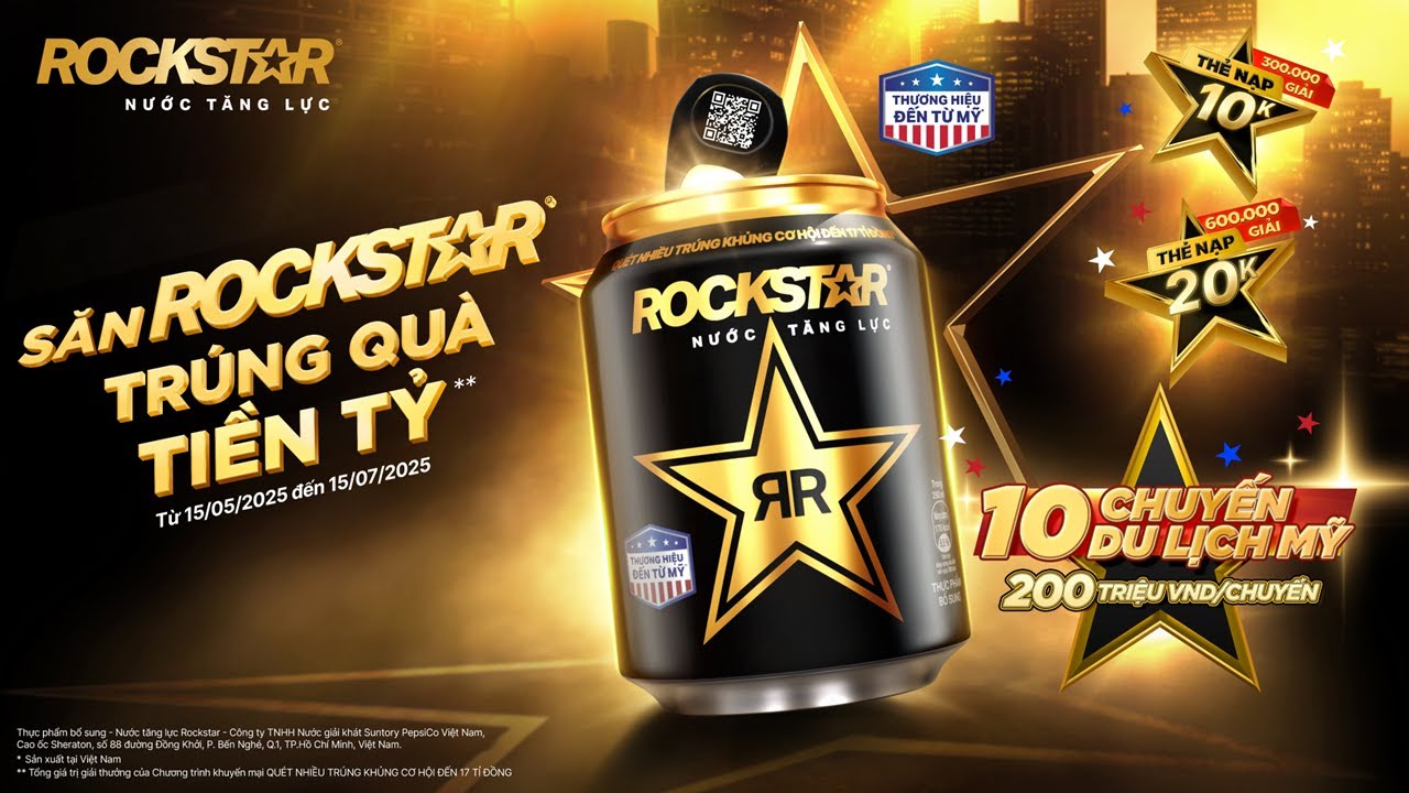 NƯỚC TĂNG LỰC ROCKSTAR - QUÉT MÃ SĂN NGAY TRÚNG QUÀ TIỀN TỶ! - YouTube