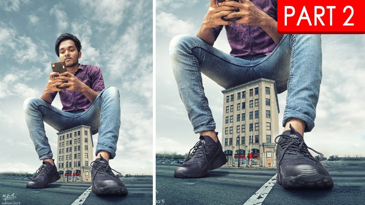 Sitting On The Building | Creative Photo Manipulation Tutorials Part 2 ...