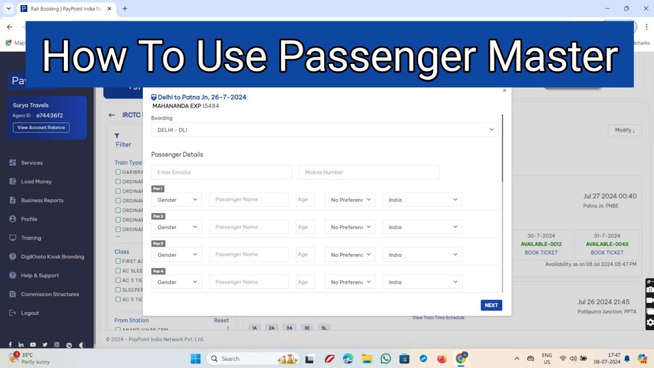 How To Use Passenger Master | Paypoint India - YouTube