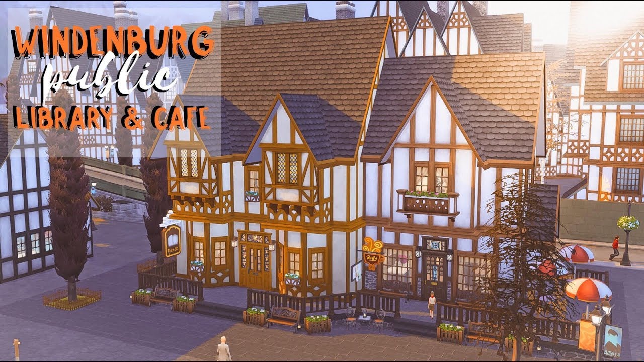 Windenburg Public Library 📚 // Sims 4 Speed Build - YouTube