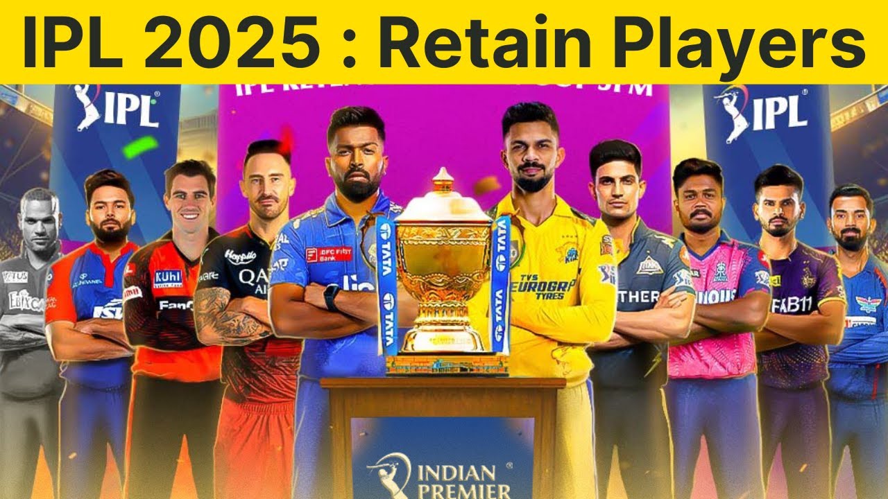 IPL Retention 2025 | IPL All teams Players Retention 2025 | IPL Updates ...