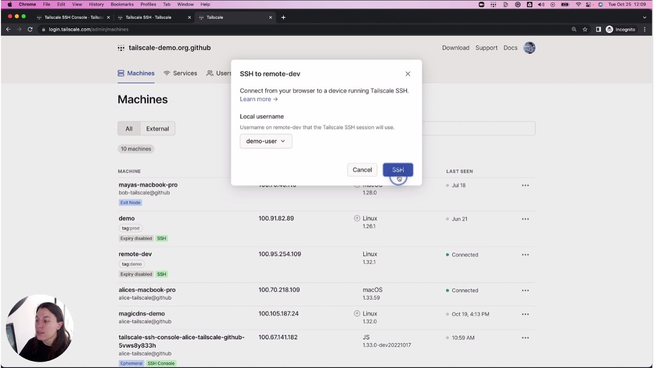 Tailscale SSH Console - YouTube