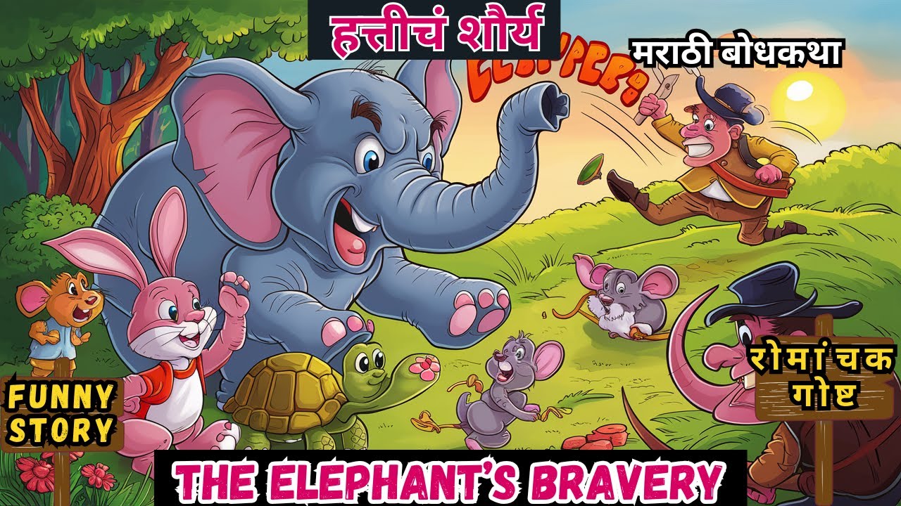 The Elephant’s Bravery || मराठी बोधकथा || chhan chhan goshti Marathi ...