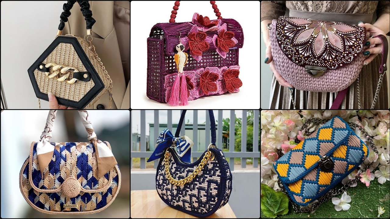 30+Top super new unique crochet handbags design/top light & bright ...