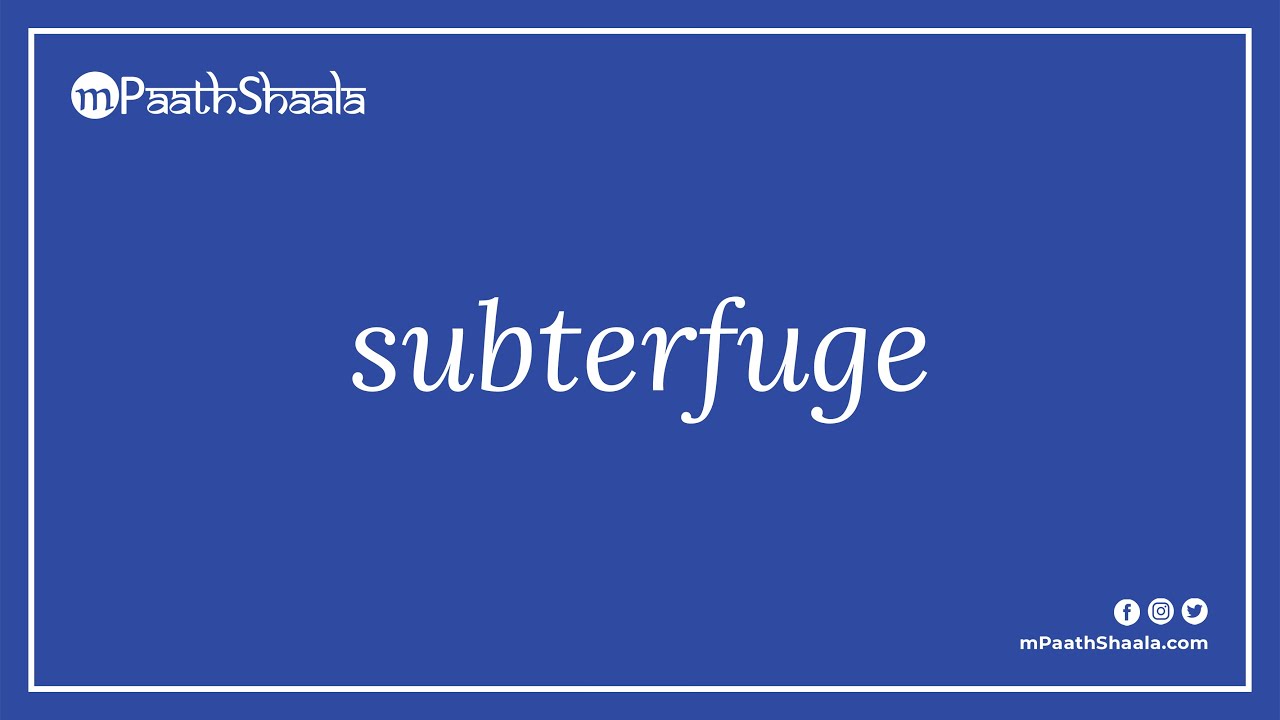 subterfuge | Pronunciation in English - YouTube