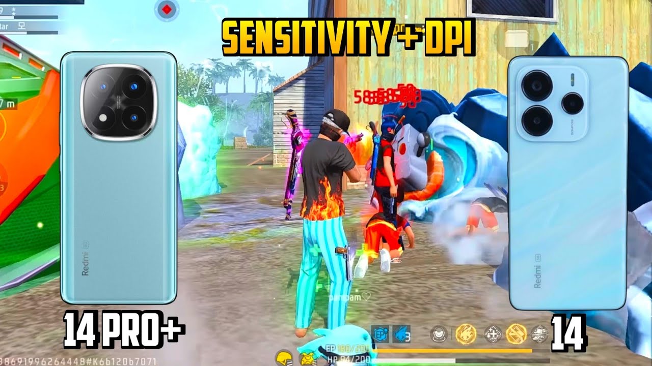 free fire redmi note 14/ redmi note 14 pro plus sensivity setting ⚡ ...