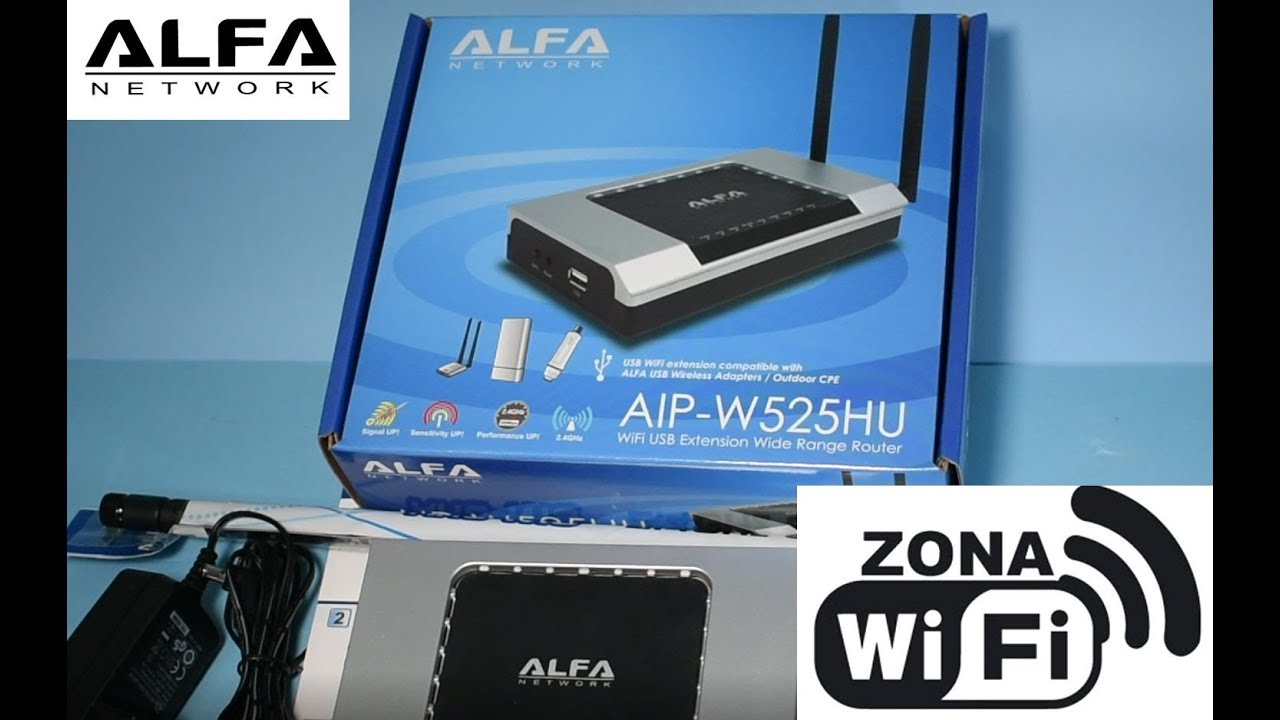 🥇 Router WiFi Alfa AIP-W525HU con USB 2 antenas SMA y POE IN / POE OUT ...