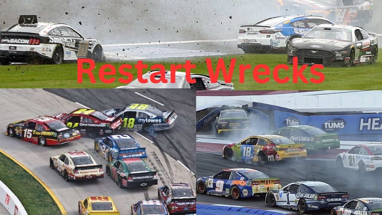 Nascar Restart Wrecks - YouTube