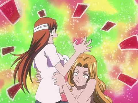 Rangiku tickles Orihime
