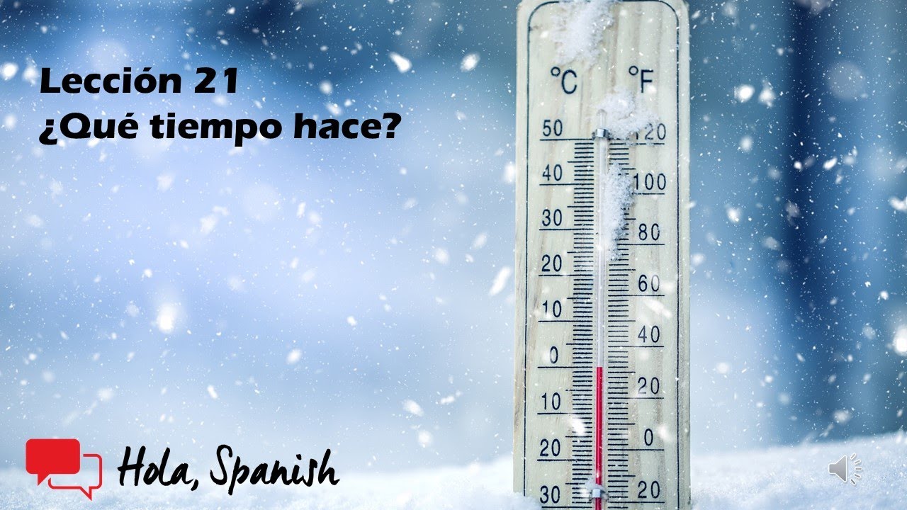 HOLA SPANISH ONLINE Leccion 21 ¿Qué tiempo hace? - YouTube