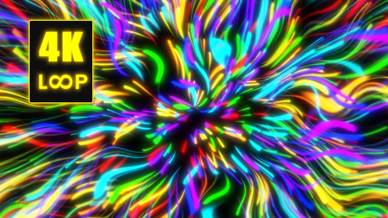 Multicolor Rainbow VJ Loop Abstract Background. VIntage Creative 4K ...