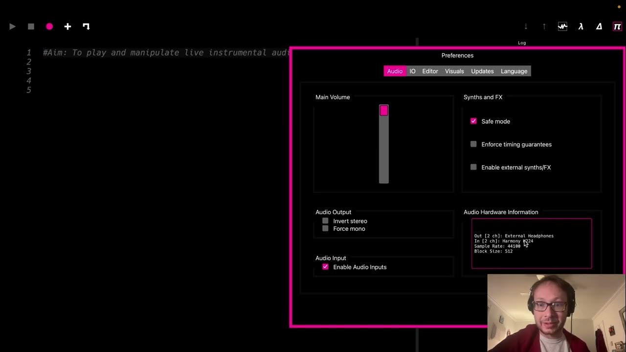 Sonic Pi Tutorial - Playing Live Instrumental Audio in Sonic Pi - YouTube