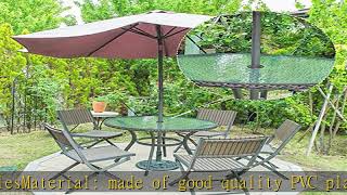 2 Inch Patio Table Umbrella Hole Ring and Cap Set, Standard Size Umbrella Thicker Hole Ring Plug an