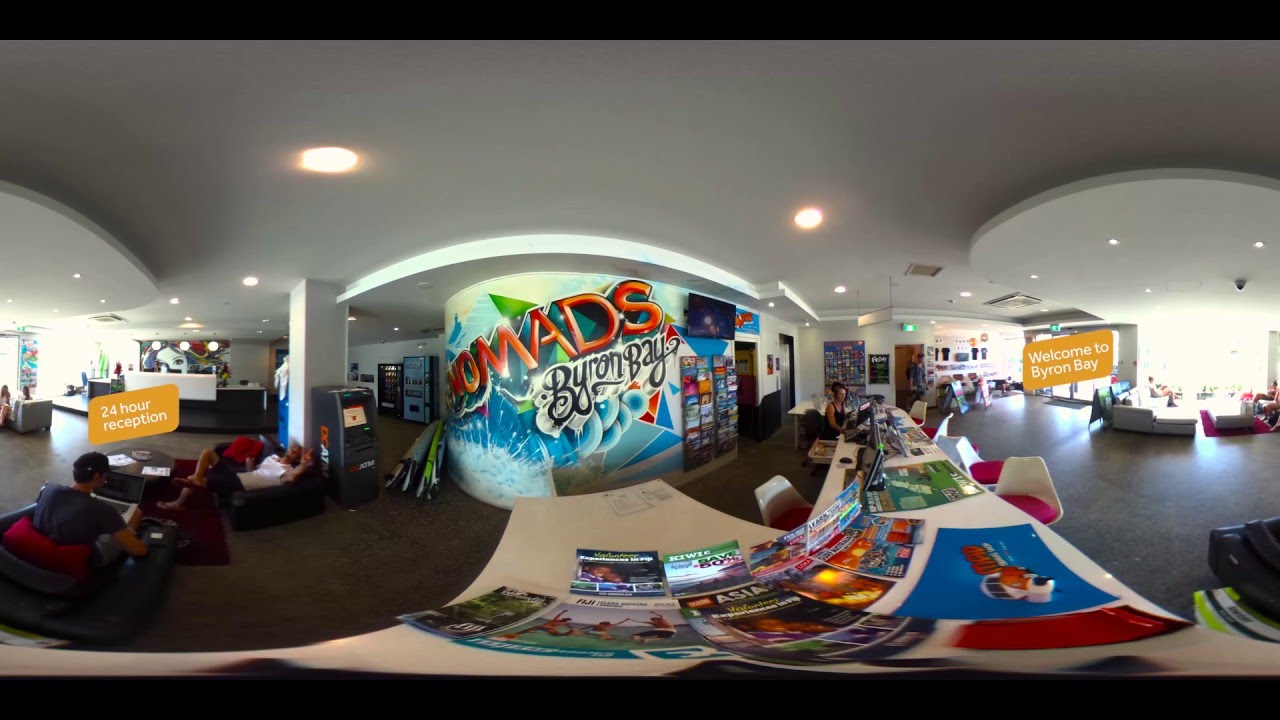 Nomads Byron Bay Backpackers Virtual Tour in 360° - YouTube