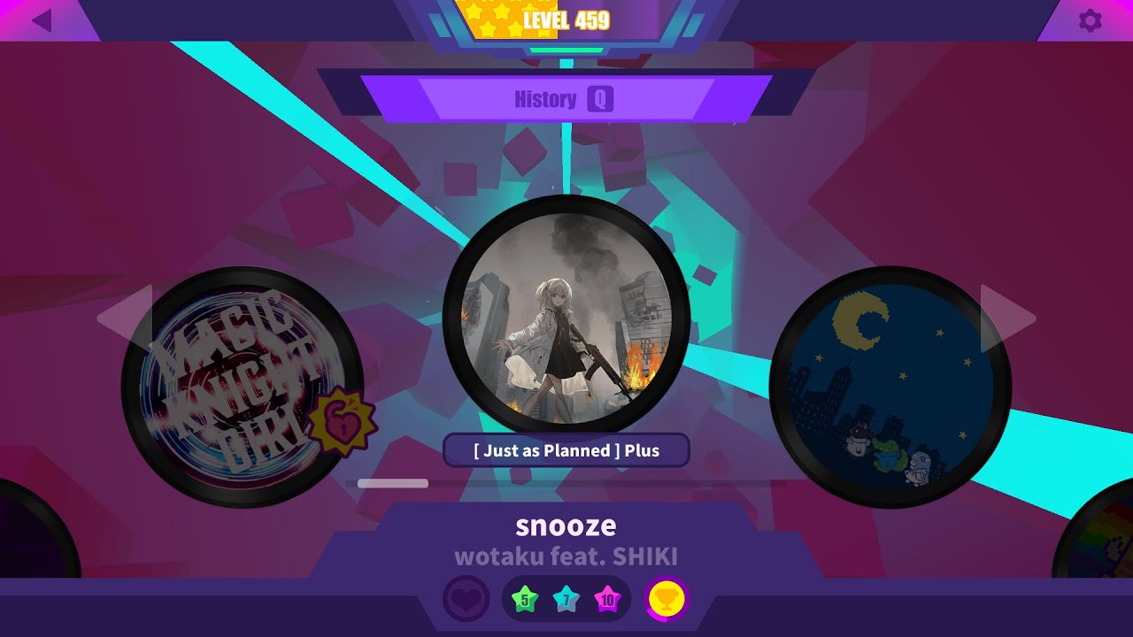 playing snooze (wotaku feat. SHIKI) in musedash - YouTube