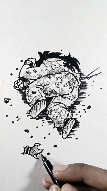 Speed drawing StickMan Yamcha death from dragon ball z #shorts #anime # ...