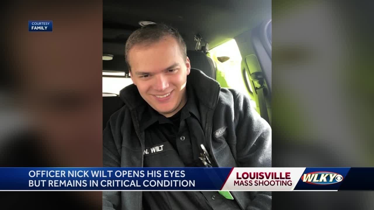 LMPD Officer Nick Wilt can now open his eyes, family says - YouTube