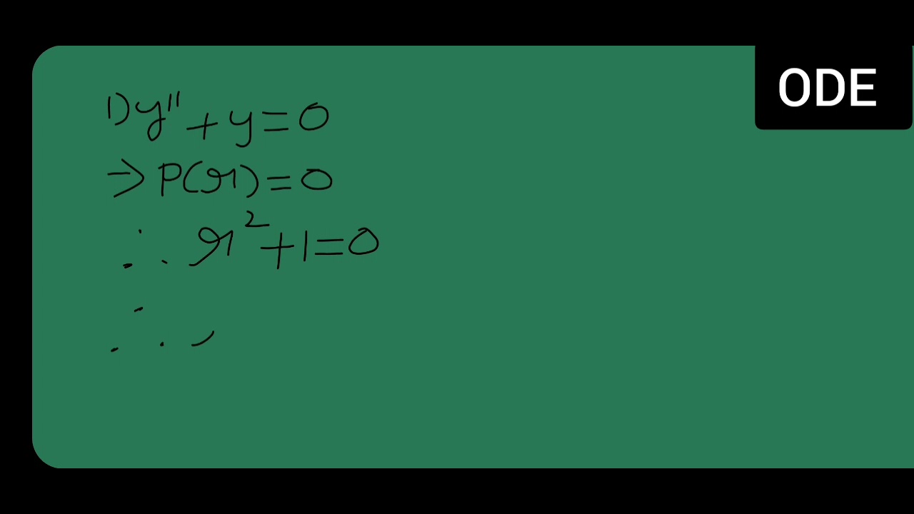 Y"+y=0 (ODE)solved exercise problem from Earl A Coddington - YouTube