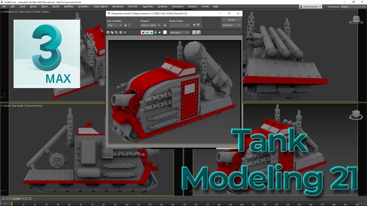 3ds Max TANK 21 - YouTube