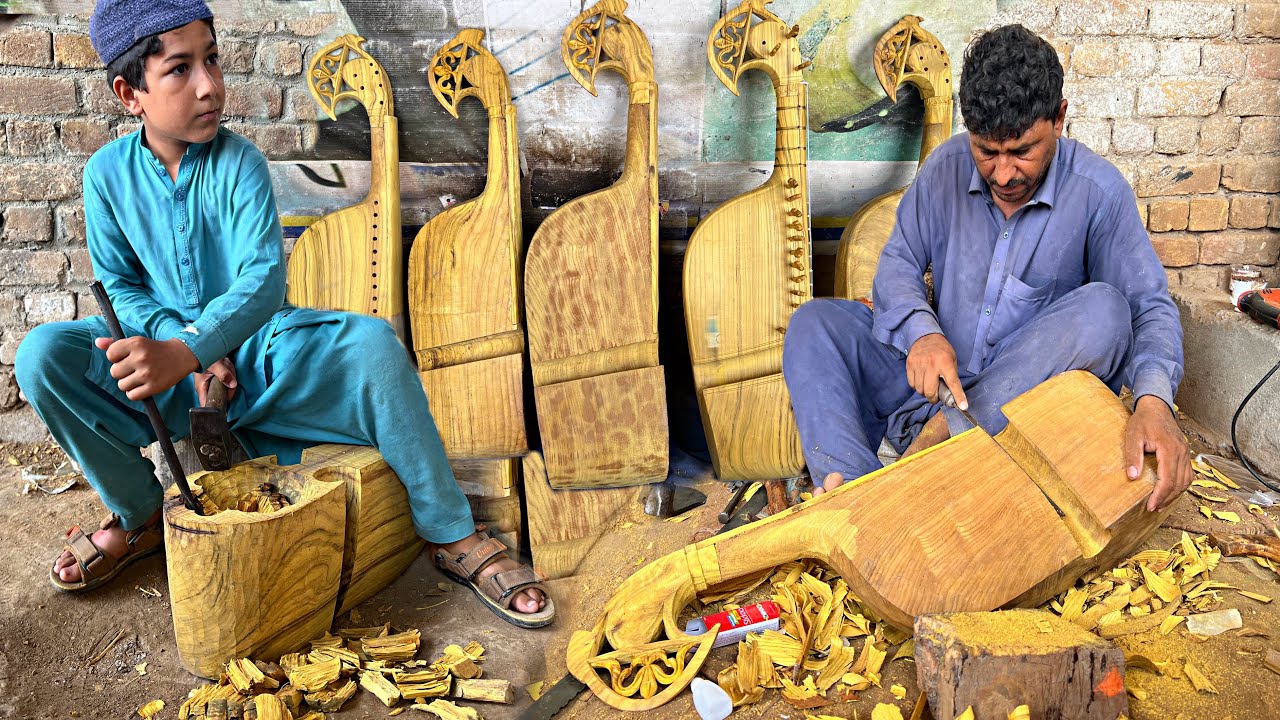 Crafting Tradition || The Art of Making a Rabab by Pakistani Skilled ...
