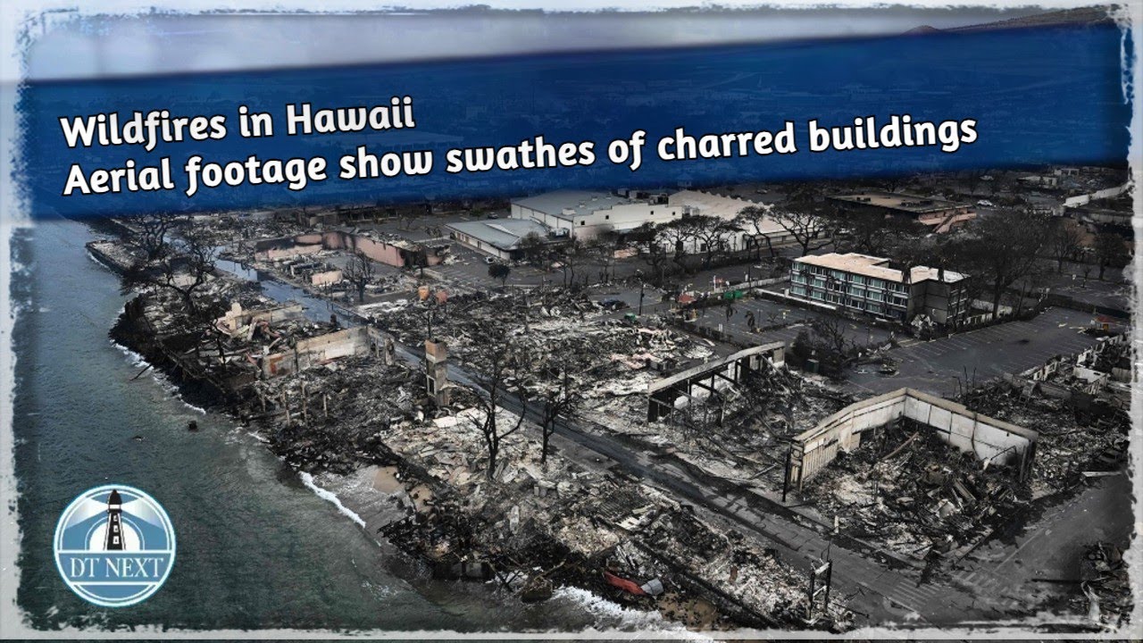 Aerial footage show swathes of charred buildings and houses after ...