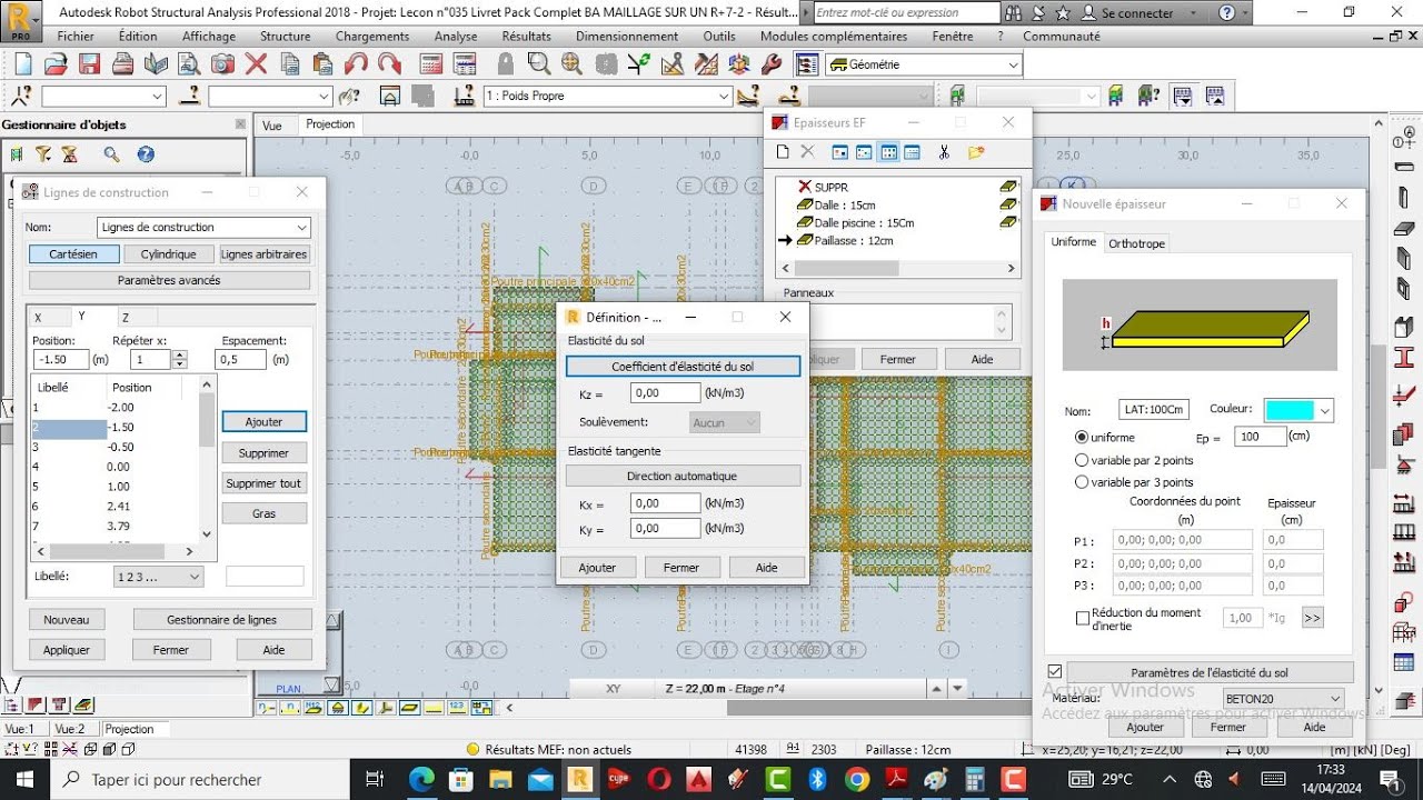 🌎 Leçon n°038 Livret Pack Complet BA I RADIER PLAT I PREDIMENSIONNEMENT ...