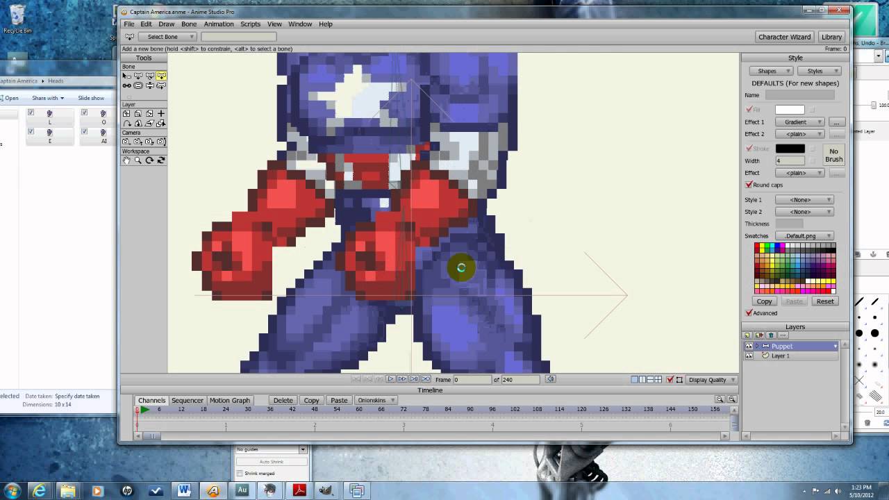 Part 12: How to Create a Sprite Character in Anime Studio 8 (Rigging ...