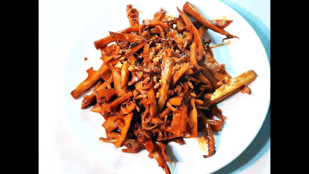 Stir fried bamboo shoot - YouTube