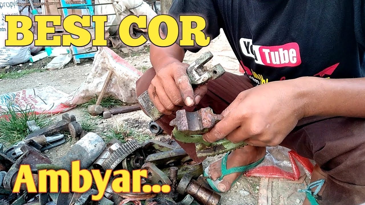 Inilah ciri BESI COR. Mengenal jenis rongsok Besi tua. - YouTube