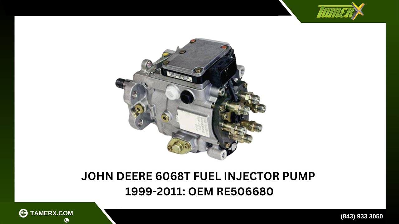 John Deere 6068T Fuel Injector Pump 1999-2011: OEM RE506680 - YouTube