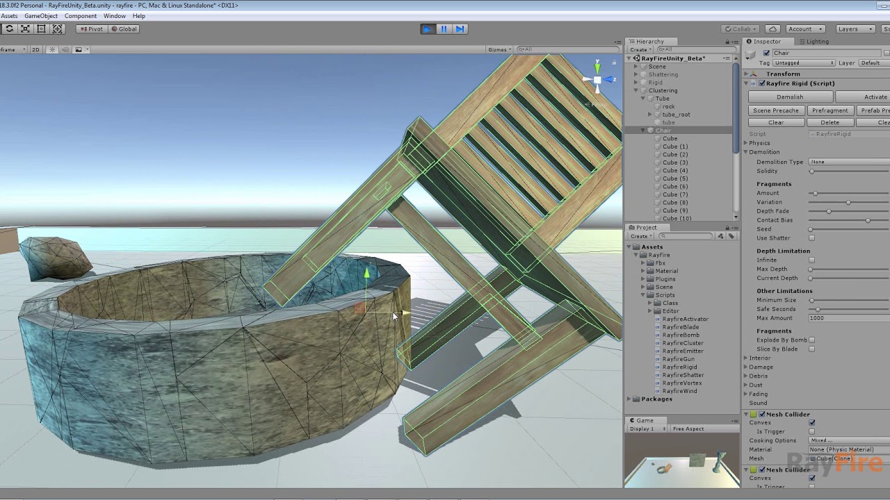 RayFire for Unity. Clusters component. - YouTube